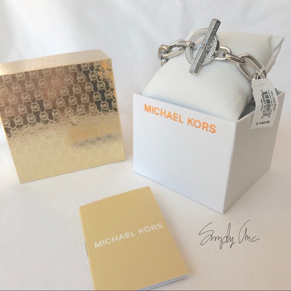 Michael Kors | Jewelry | New Authentic Mk Silver Tone Chain Toggle ...